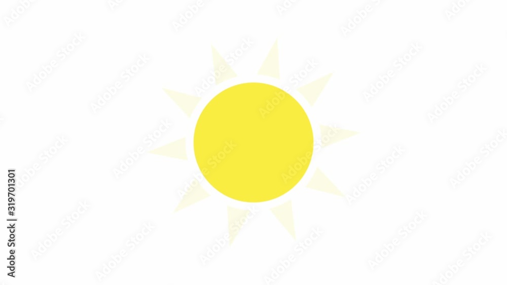 Sun icon animation with white background. Icon design. Video Animation ...
