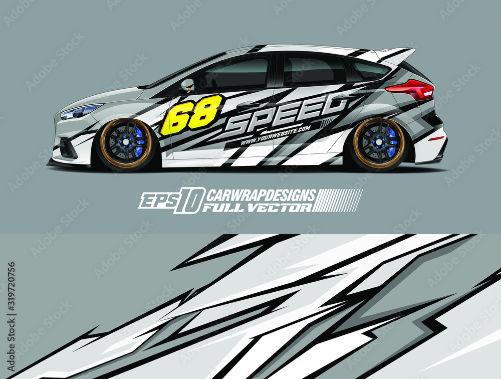 Vehicle graphic livery design vector. Graphic abstract stripe racing ...
