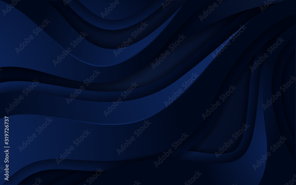 Dynamic navy blue gradient with 3d style. Abstract modern background ...