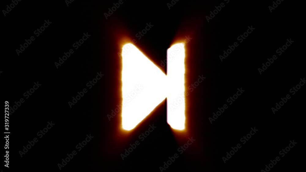 Shiny fire skip to next icon fly in center flickers with rgb spectrum ...