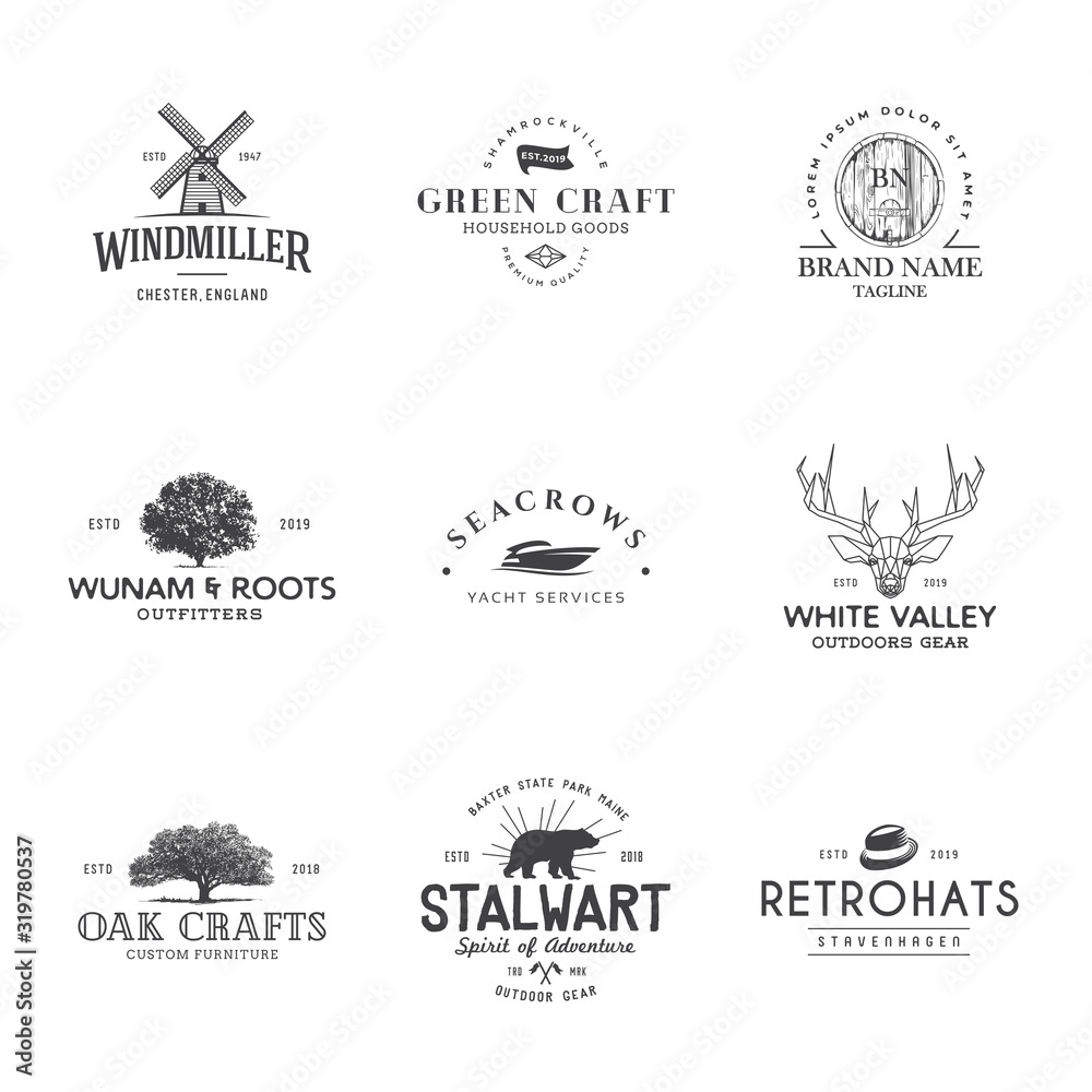 vector_Logo Rustic 1 Stock Vector | Adobe Stock