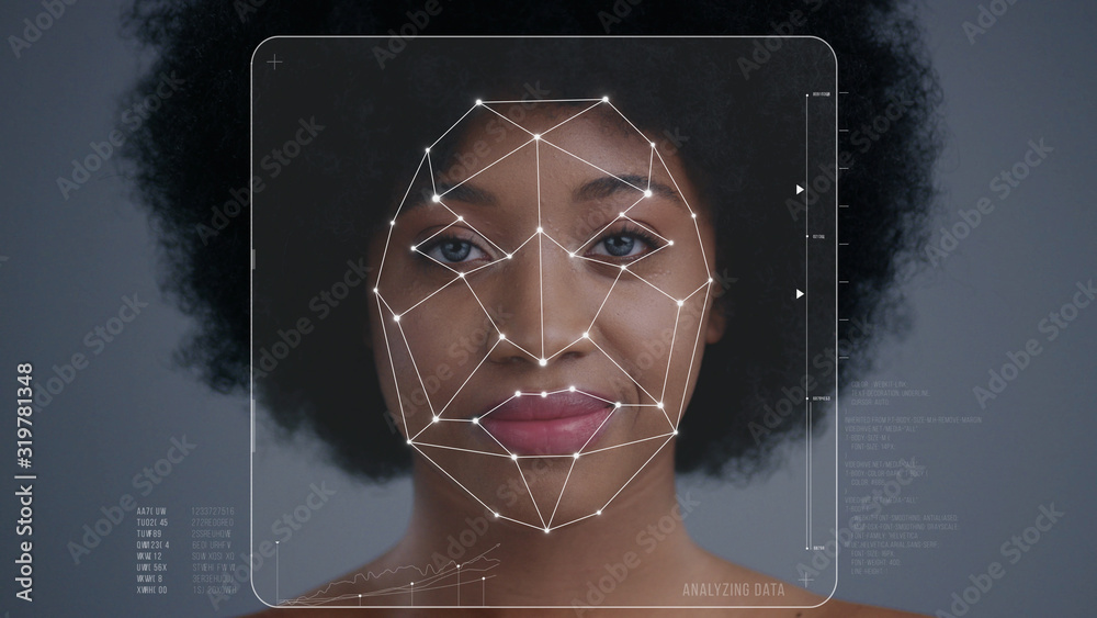 Face Detection. Face ID. Facial Recognition System Concept ...