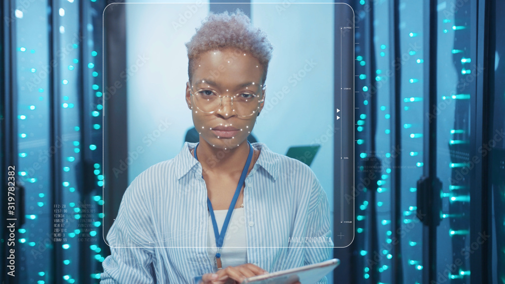 Face ID. Face Detection. Technological 3D Identification Scanning of ...