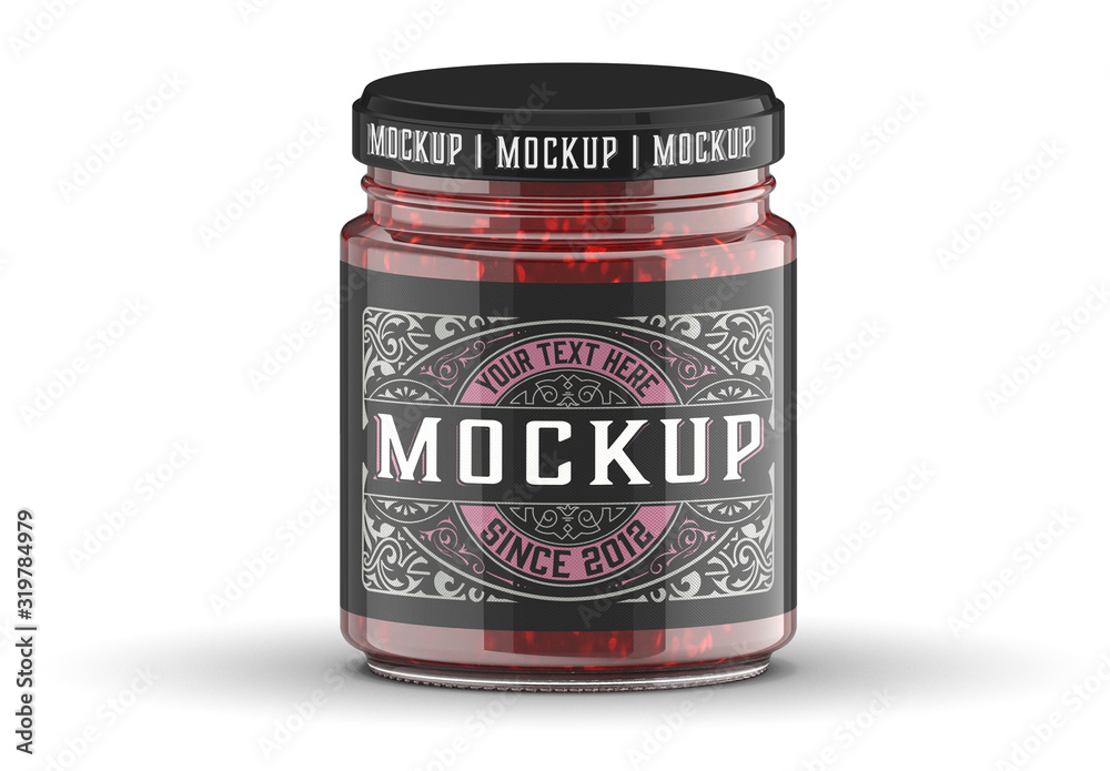 Jam Jar Mockup Stock Template | Adobe Stock