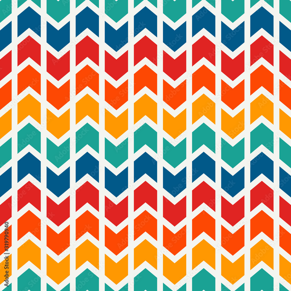 Seamless surface pattern design with arrows and pointers. Repeated ...