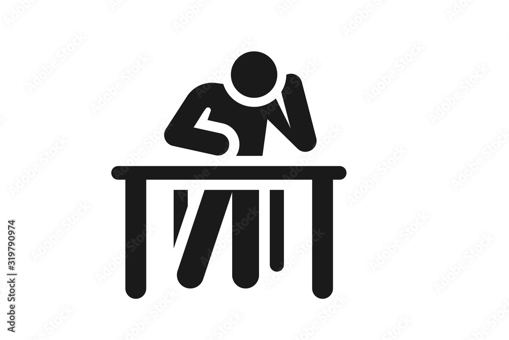 depress, sad, man icon. Element of man is sitting icon for mobile ...