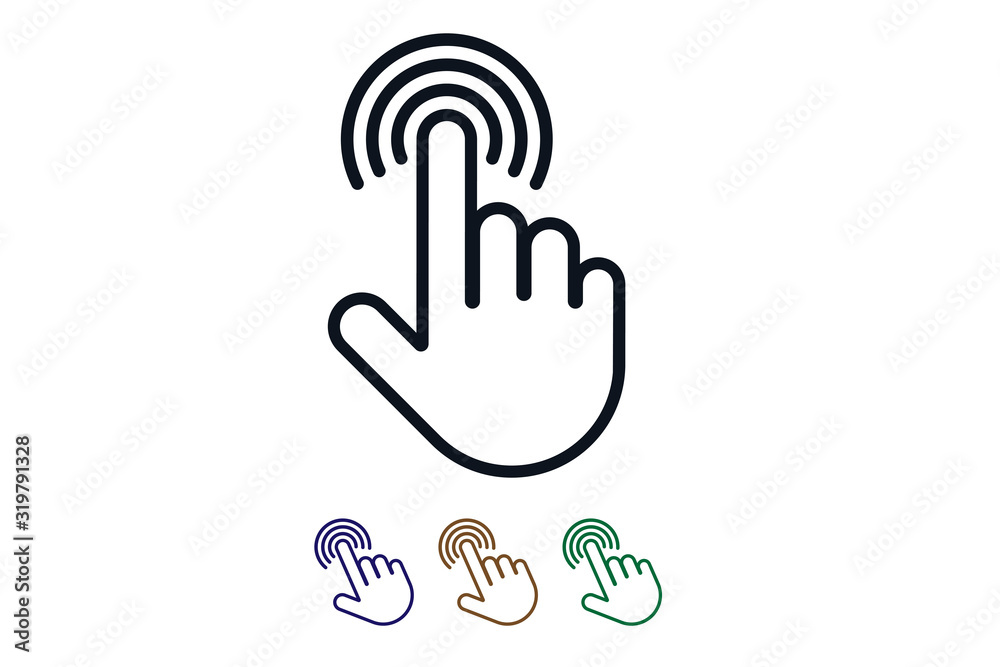 Tapping icon vector Stock Vector | Adobe Stock