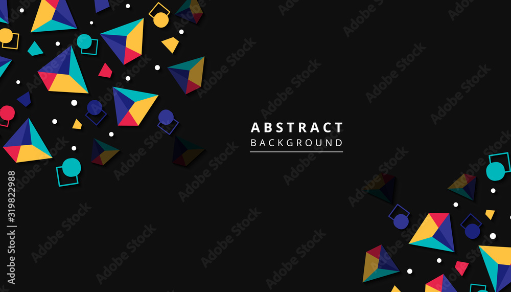 Colorful triangle on dark background - Vector Illustration Stock Vector ...