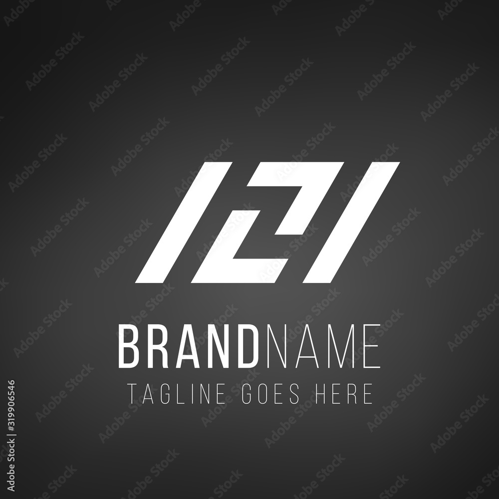 121 numbers or ISI letter logo design. Business identity element. Stock ...