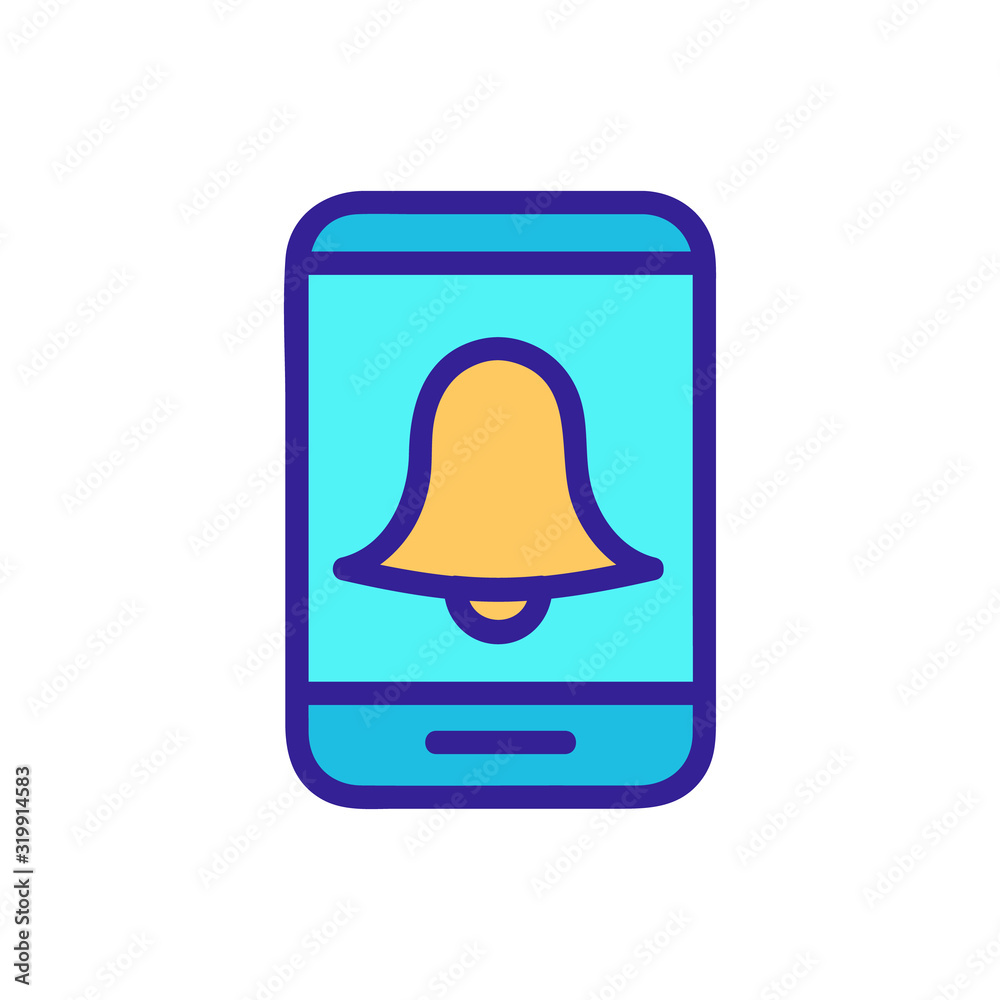 Sound function in the phone icon vector. A thin line sign. Isolated ...