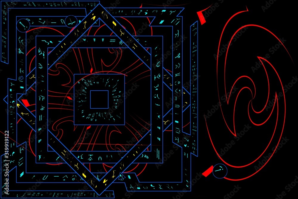 Artistic design of a rune circles background Stock Illustration | Adobe ...