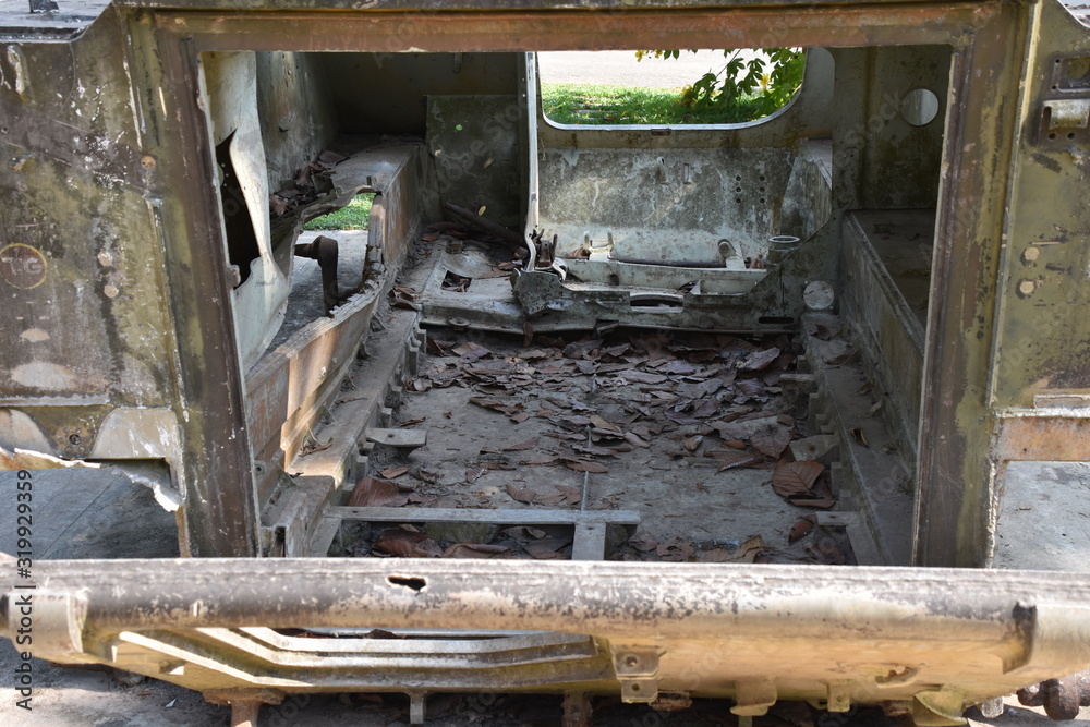 M113 Armored Brigade Troop Transport Wreckage, Vietnam Stock Photo ...