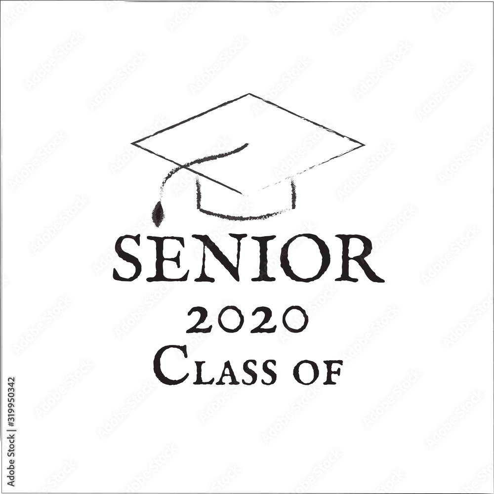 The class of 2020. Stylish graduation design for printing on t-shirts ...