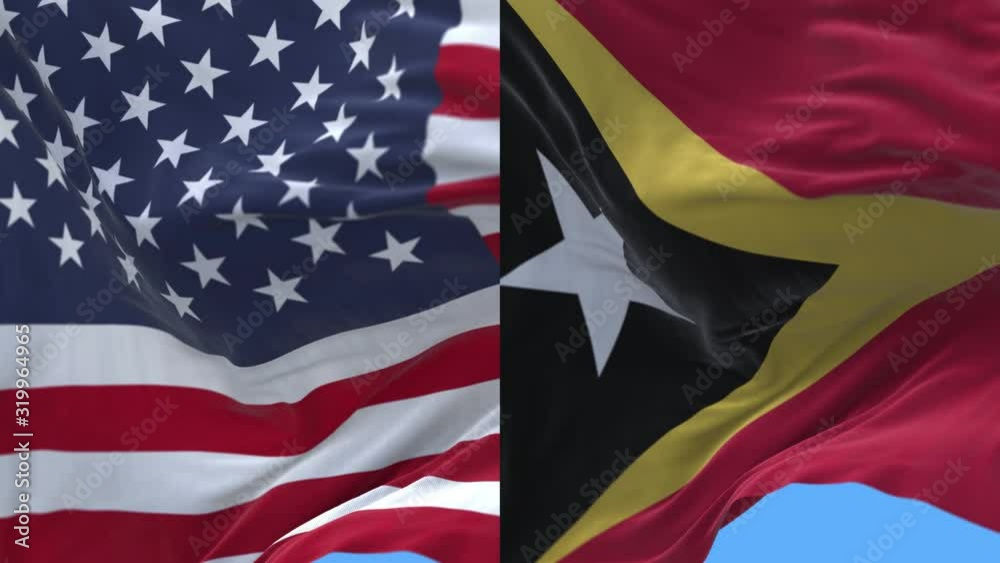 Vídeo do Stock: 4k seamless United States of America USA and East Timor ...