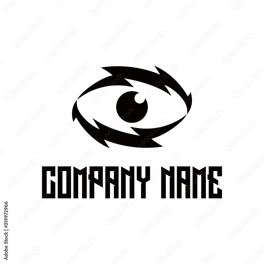 Thunders eye vector symbol. Eye with Thunders vector symbol. Stock ...