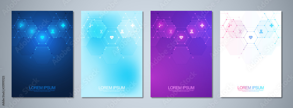 Set of template brochures or cover book, page layout, flyer design ...