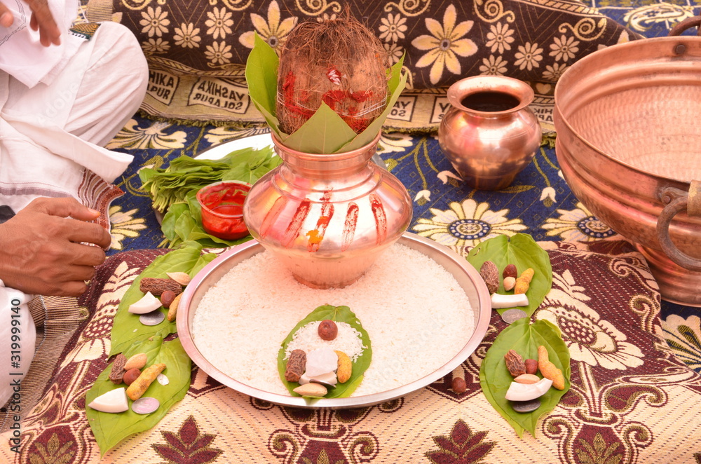 Indian marriage pooja, tradition of marriage in India, kalas pooja ...