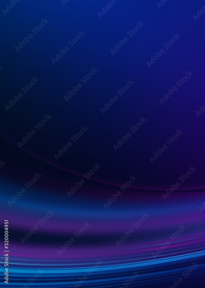 Dark blue abstract background with ultraviolet neon glow, blurry light ...