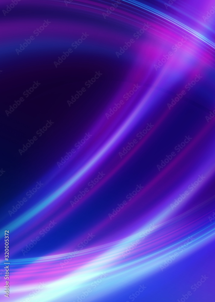 Dark blue abstract background with ultraviolet neon glow, blurry light ...