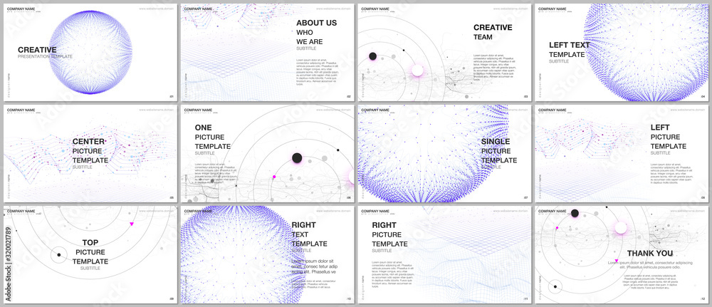 Presentation design vector templates, multipurpose template for ...