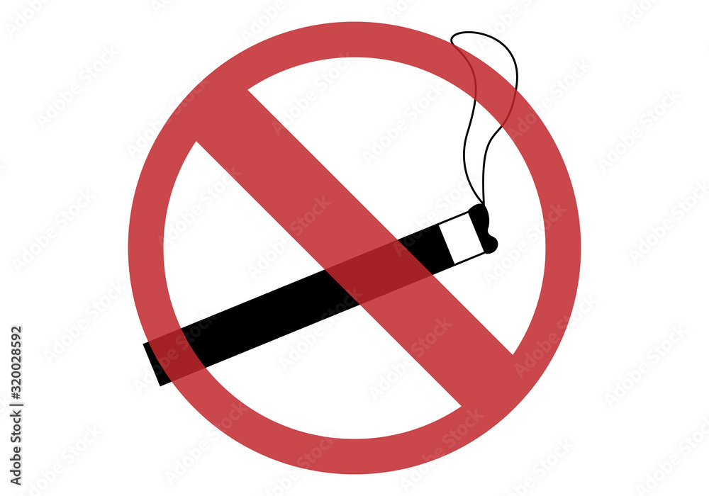 Vetor de Símbolo de prohibido fumar tabaco. do Stock | Adobe Stock