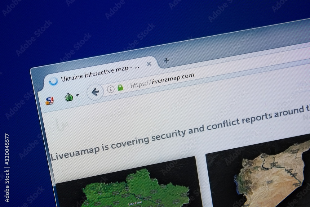 Ryazan, Russia - September 09, 2018: Homepage of Live Ua Map website on ...