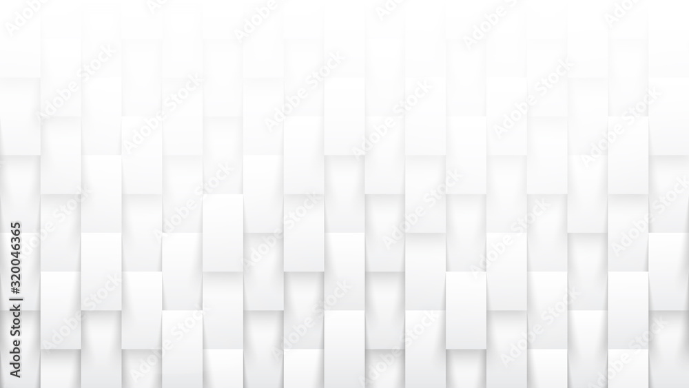 3D Rectangles Pattern Conceptual High Technology Abstract White Background. Science ...