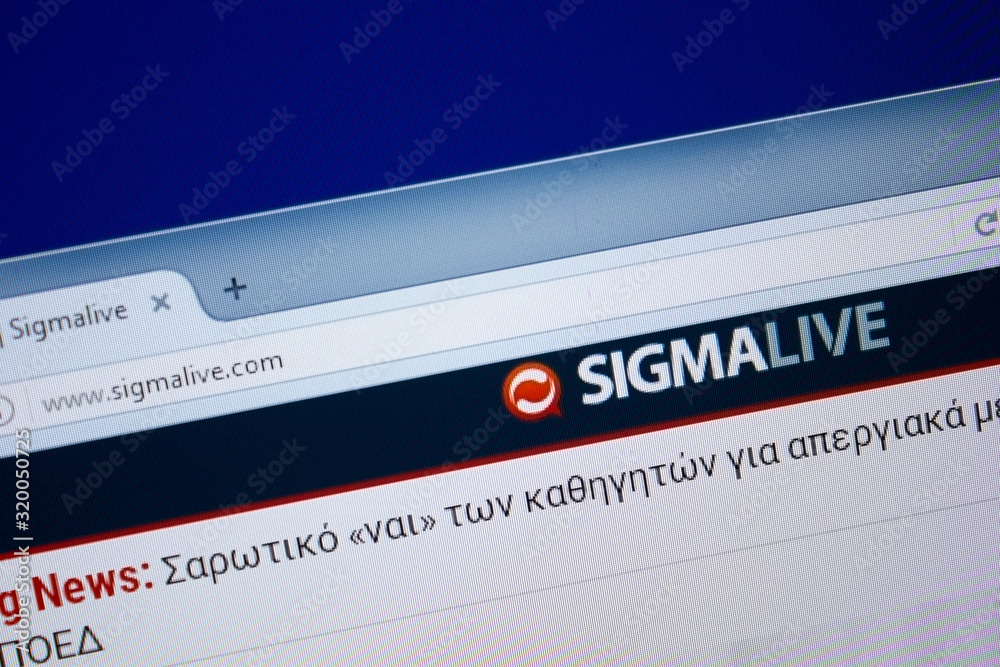 Ryazan, Russia - September 09, 2018: Homepage of Sigma Live website on ...