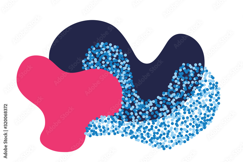Pink and blue blobs in a retro abstract background, 1960’s colour ...