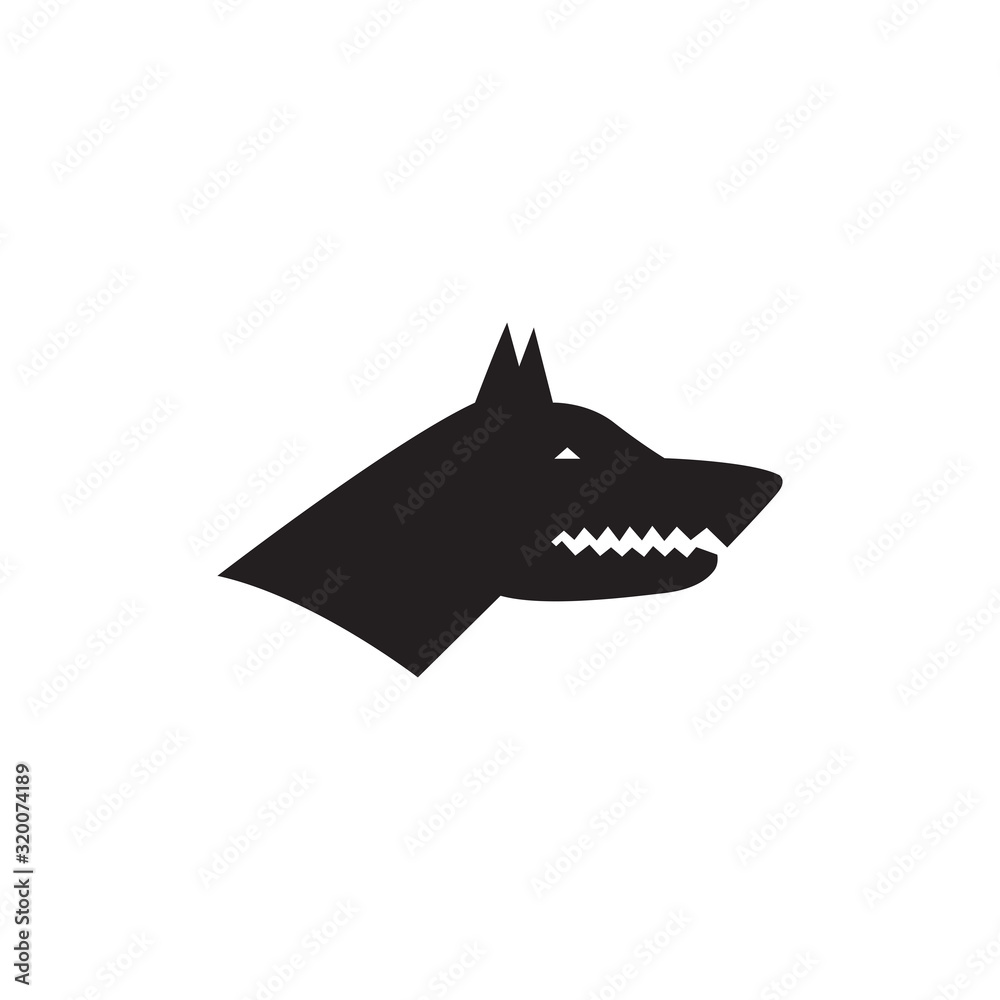Gokturk Empire cultural symbol wolf head, vector illustration Stock ...