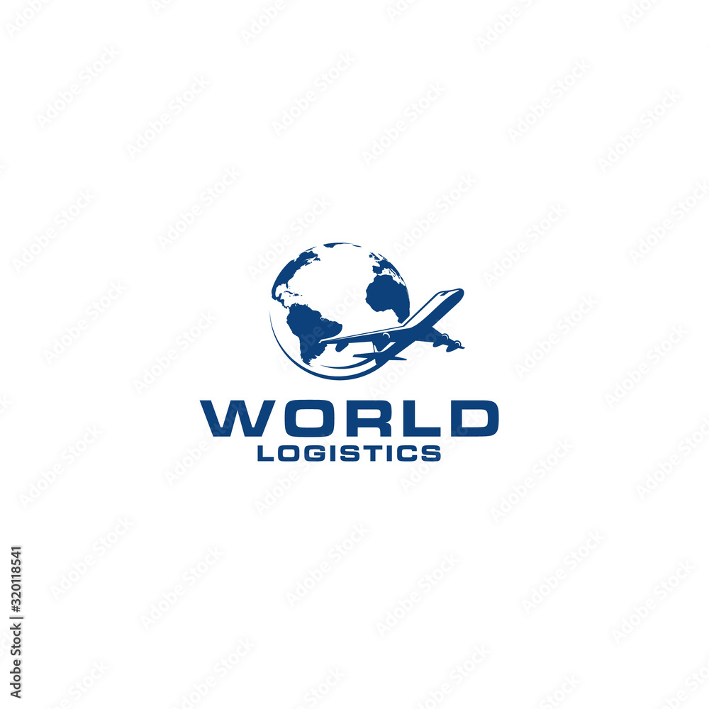 world logistics logo Stock Vector | Adobe Stock