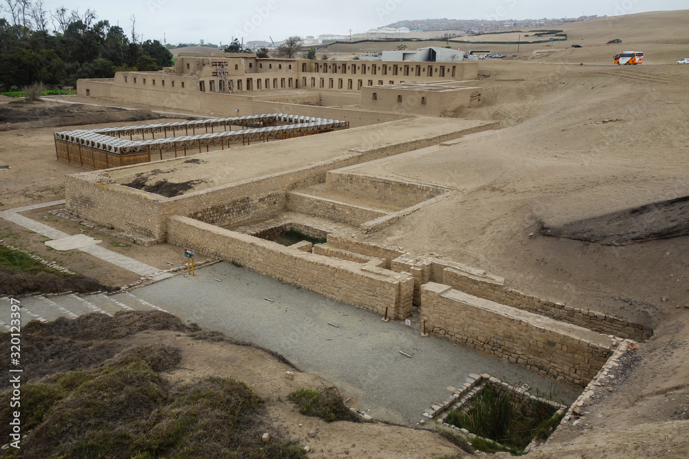 Pachacamac Archeological Site, Lima/Peru. Pre-incan ruins and sanctuary ...