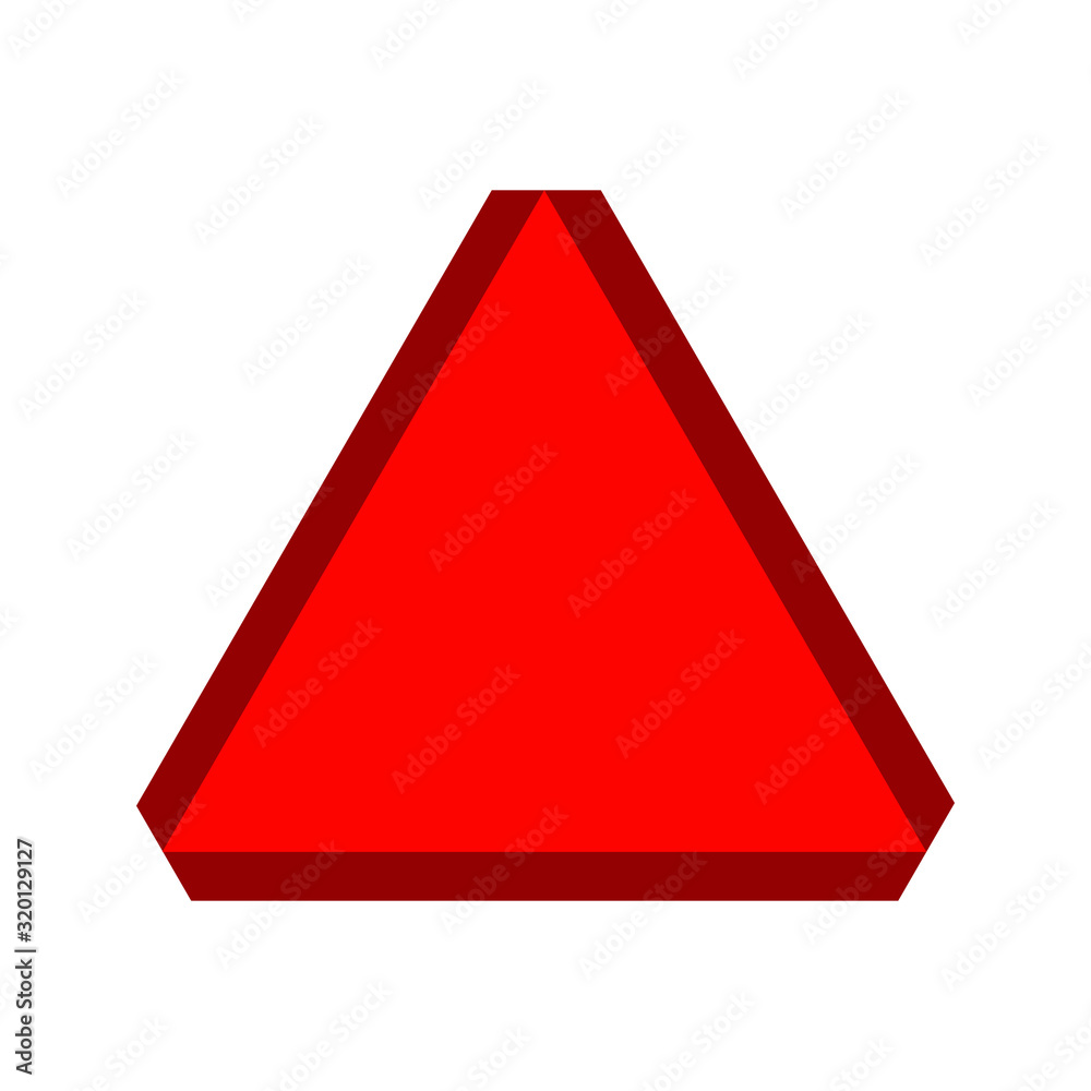 Slow moving vehicle symbol. Red triangle. Traffic sign. Perfect for ...