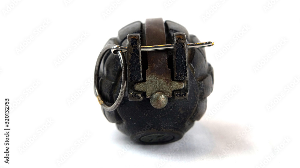 British No.36 Grenade 'Mills Bomb' 1915, it was the last in a series of improved models and was ...