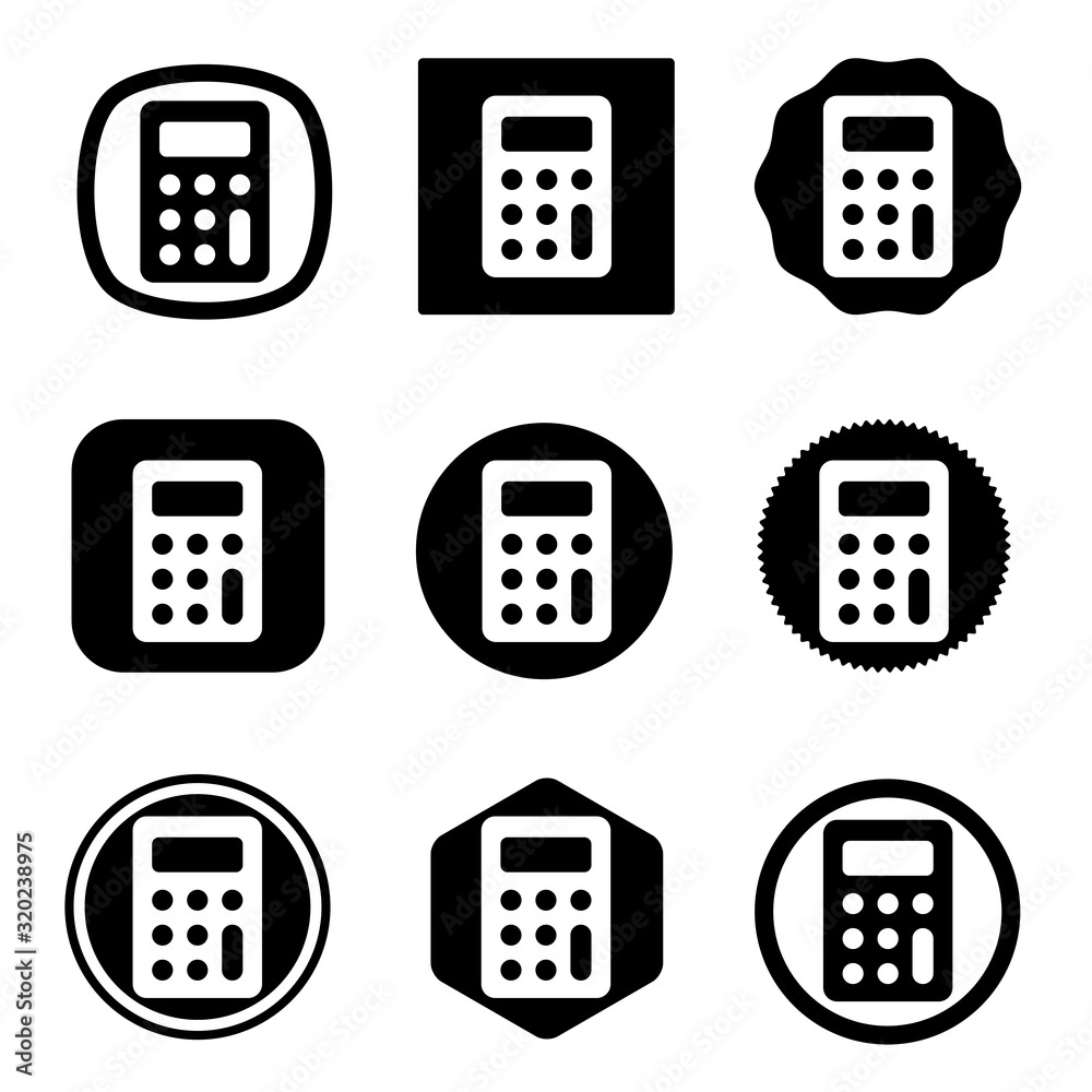 calculator icon . web icon set .vector illustration Stock Vector ...