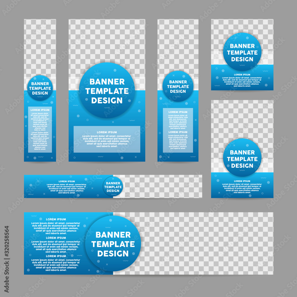 Banners template pack, different sizes for web page, for advertisement ...