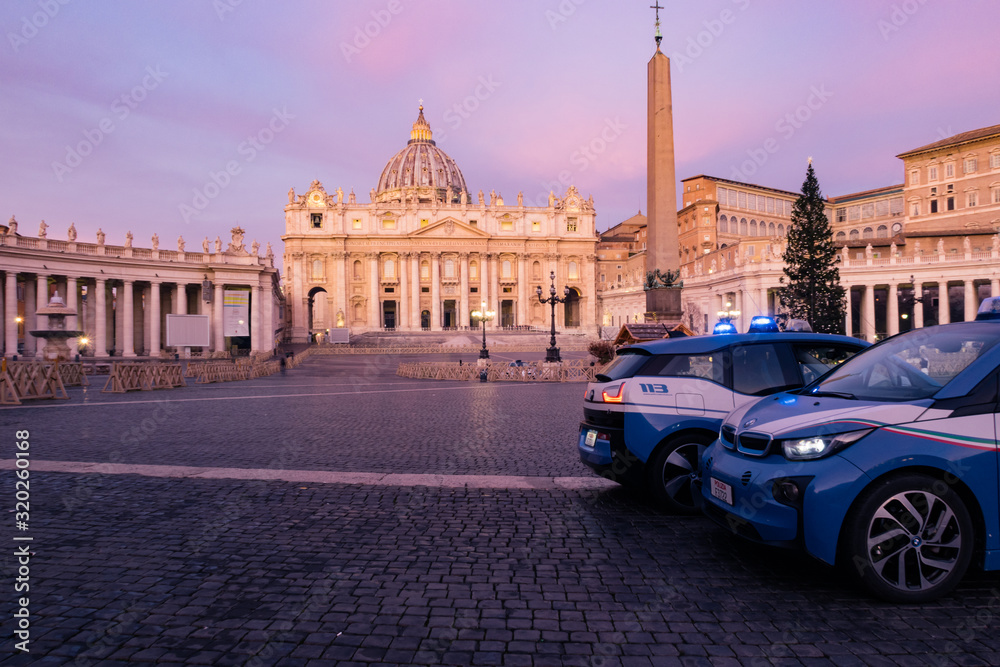 Rome, Italy - Jan 3, 2020: BMW i3 All Electric Police Cars at the St ...