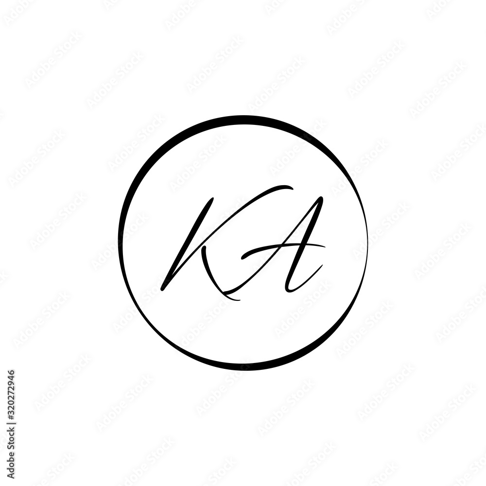 Initial Alphabet KA Logo Design Vector Template Linked Letter KA Logo initial-alphabet-ka-logo-design-vector-template-linked-letter-ka-logo