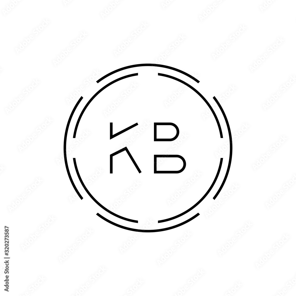 Initial Alphabet KB Logo Design vector Template. Linked Letter KB Logo ...