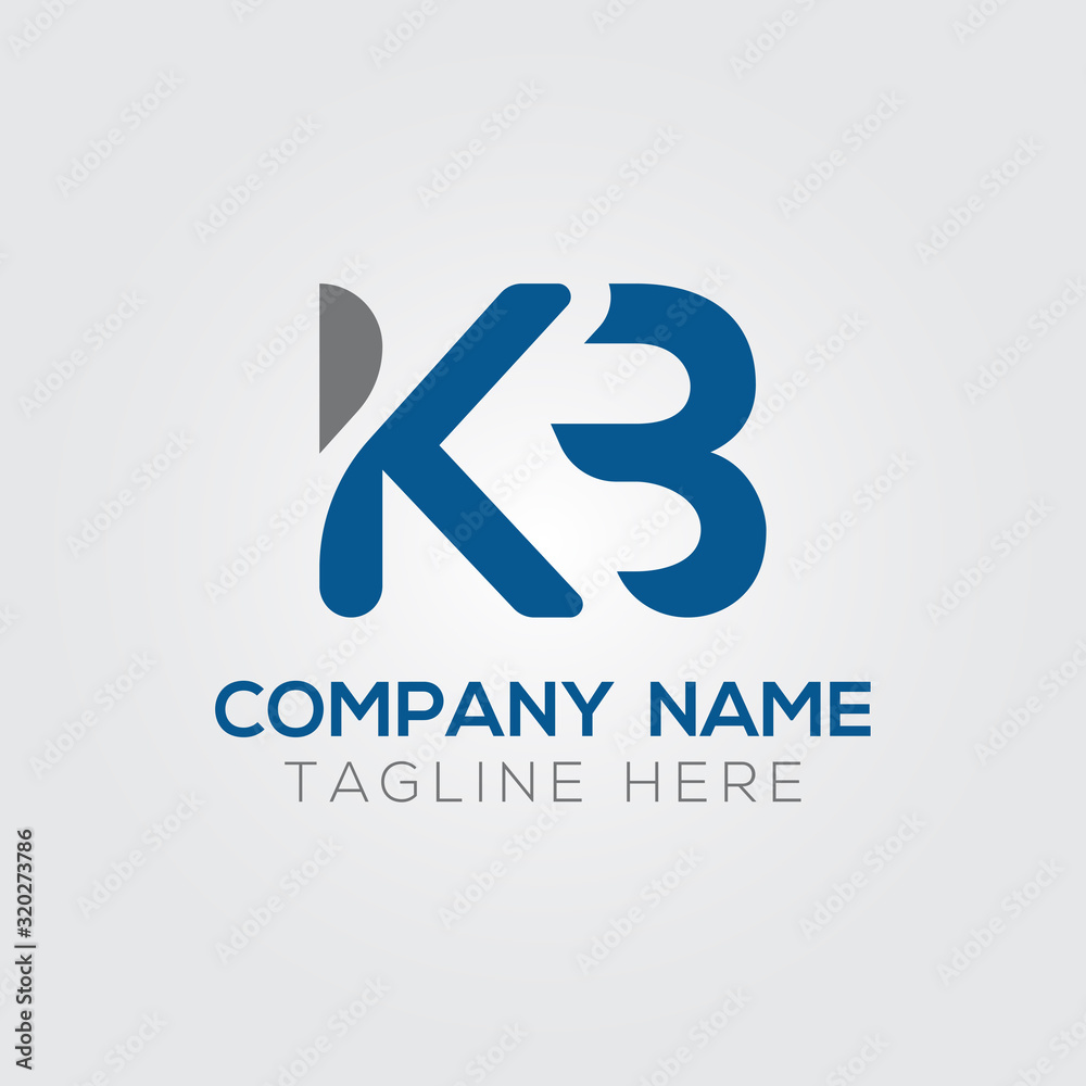Initial Alphabet KB Logo Design vector Template. Linked Letter KB Logo ...