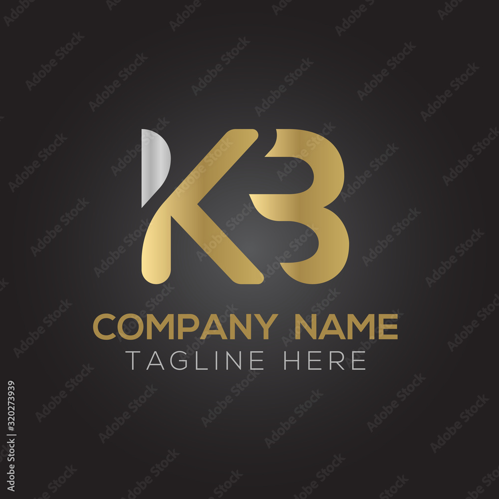 Initial Alphabet KB Logo Design vector Template. Linked Letter KB Logo ...