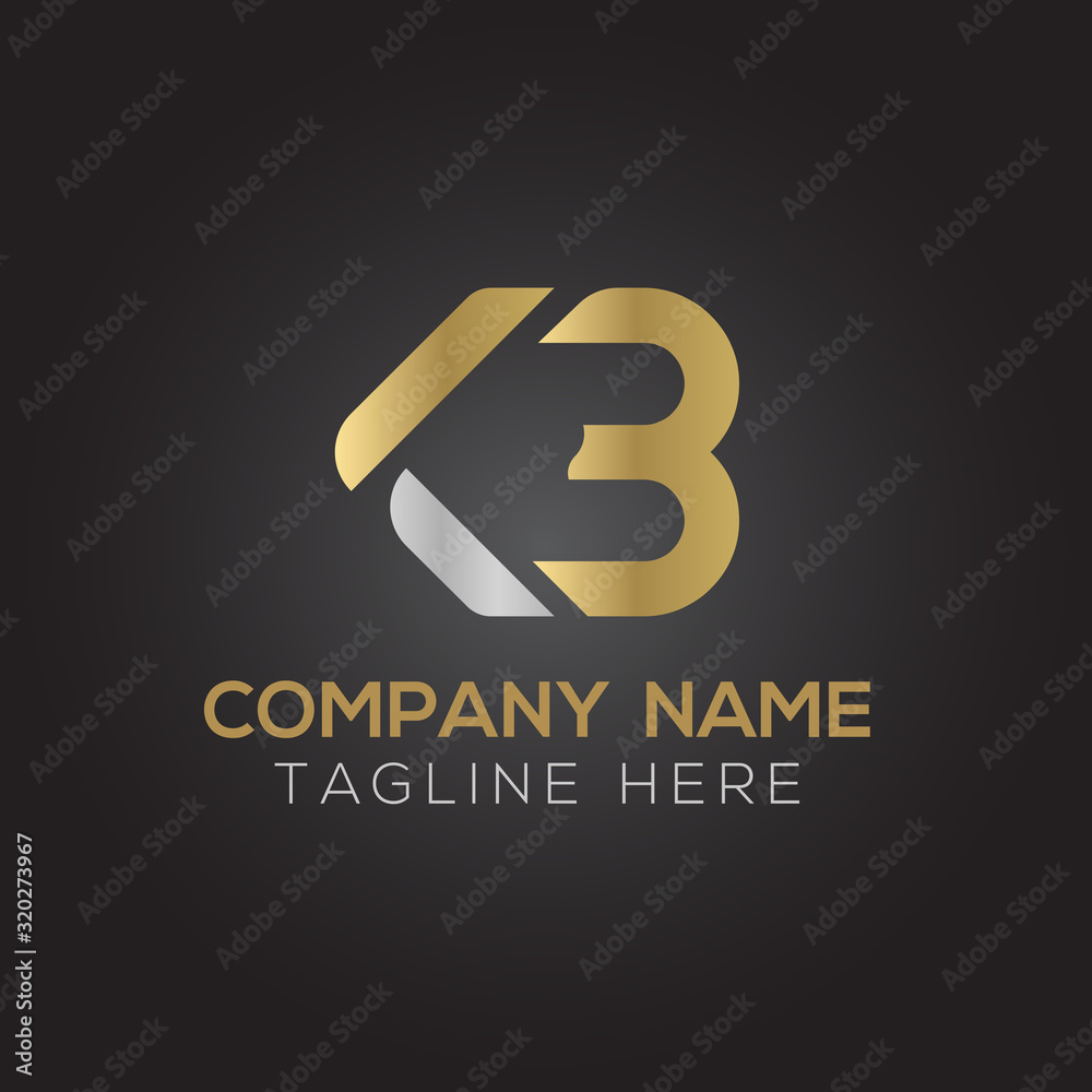 Initial Alphabet KB Logo Design vector Template. Linked Letter KB Logo ...
