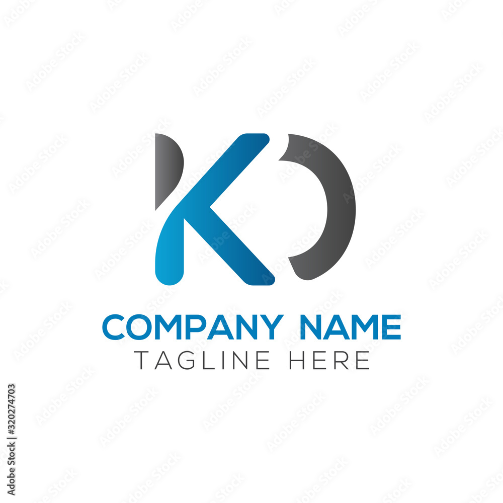 Initial Alphabet KD Logo Design vector Template. Linked Letter KD Logo ...