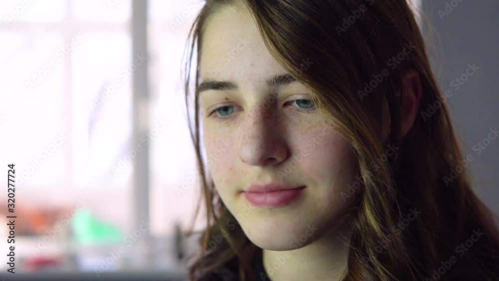 Eyebrow correction and staining procedure. Woman with clean fresh skin ...