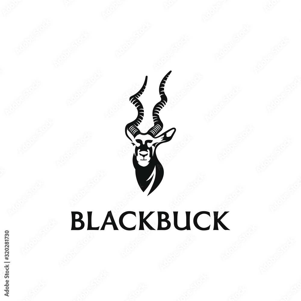 Blackbuck logo design. Antelop india silhoutte. Stock Vector | Adobe Stock