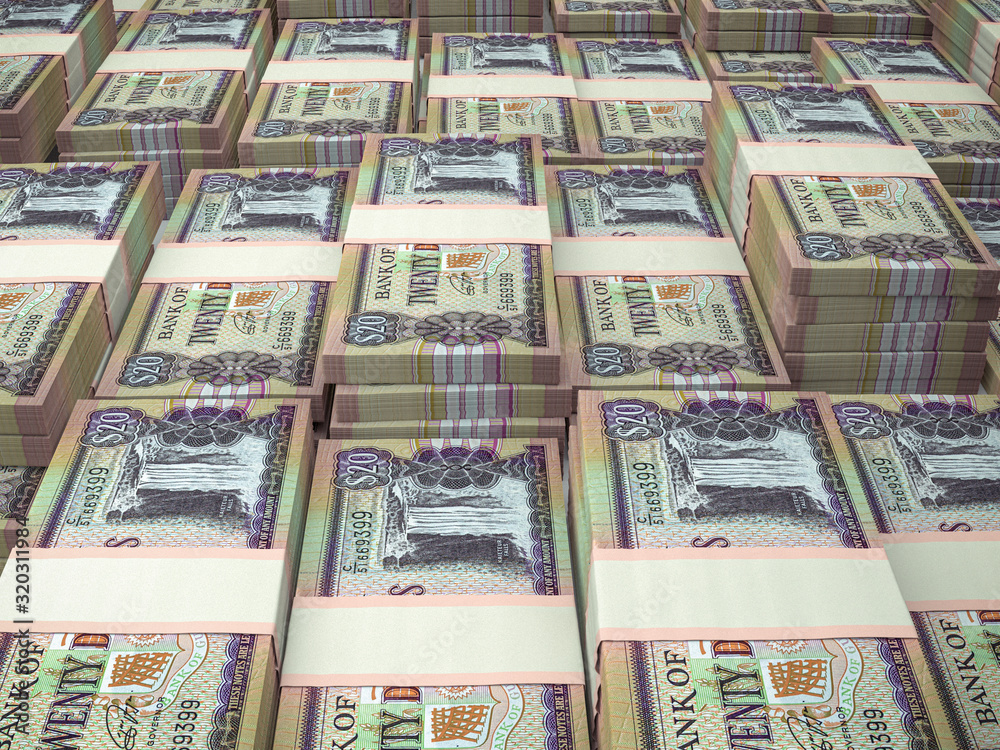 GYD. Guyana currency background. Guyana dollars banknotes. Georgetown ...