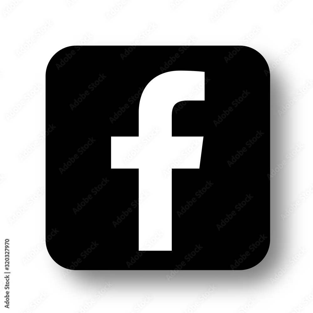 VORONEZH, RUSSIA - JANUARY 31, 2020: Facebook logo black square icon ...
