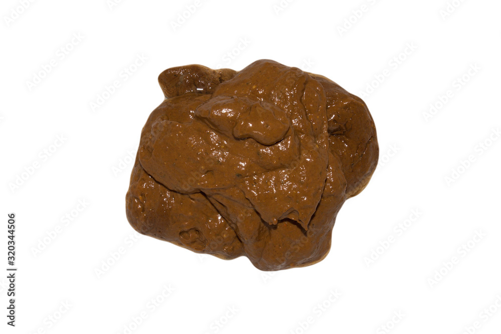 Poop isolated on white background.Shit on a white background.Human ...