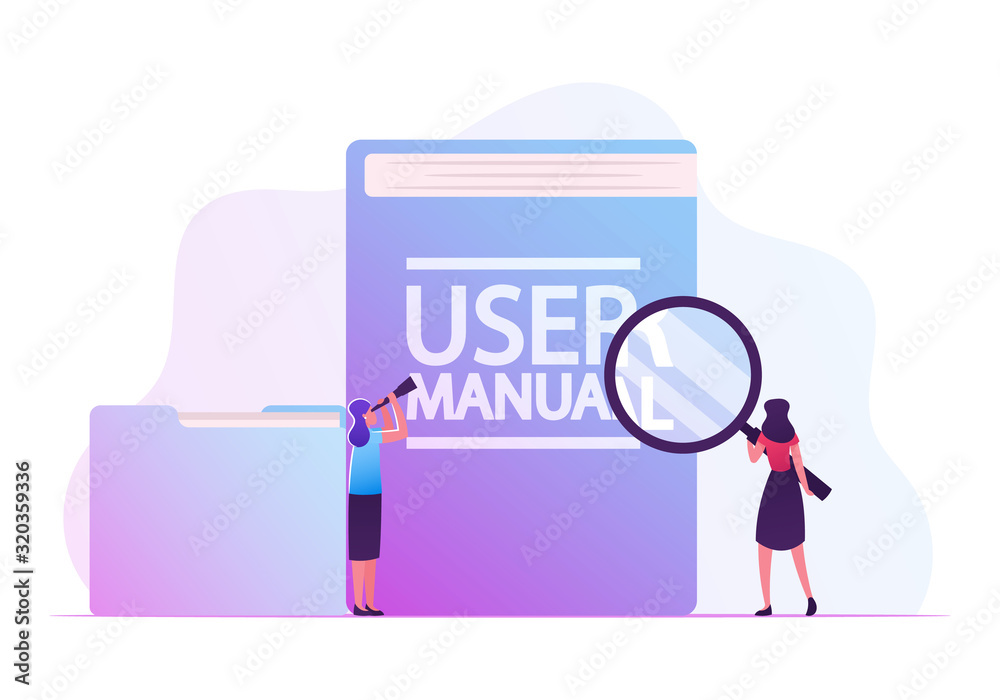 User Manual, Guide Book or Technical Instruction Concept. Tiny Girls ...
