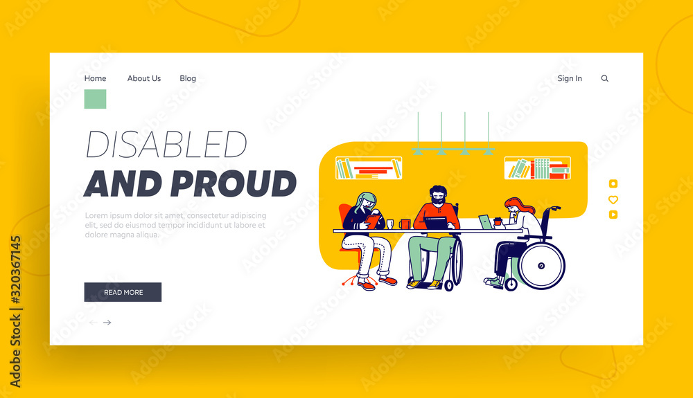 Disability, Disabled Persons Employment Website Landing Page ...